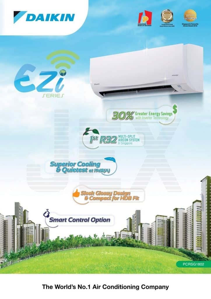 Daikin Ezi Series System 3 (3 Ticks) - Jex Aircon