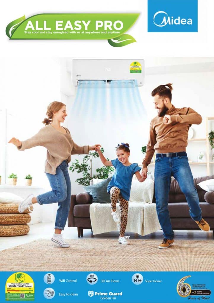 Midea All Easy Pro Premium System 3 WiFi (5 Ticks) R32 - Jex Aircon